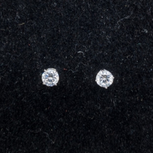 Jewelry | U2 New Silver Tiny Small Earrings Crystal Studs One Pair ...